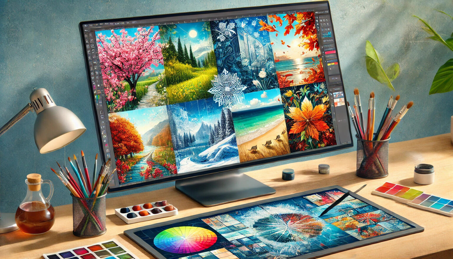 How to Create Seasonal-Themed Digital Collages - Collage Tutorials